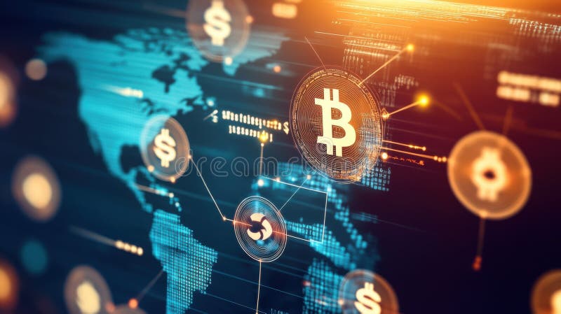 Concept of Worldwide Banking Network. Stock Image - Image of global ...