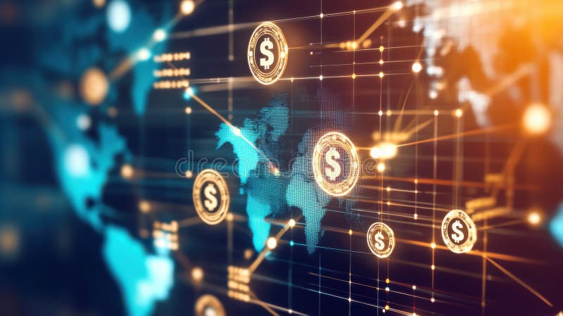 Concept of Worldwide Banking Network. Stock Photo - Image of strategy ...