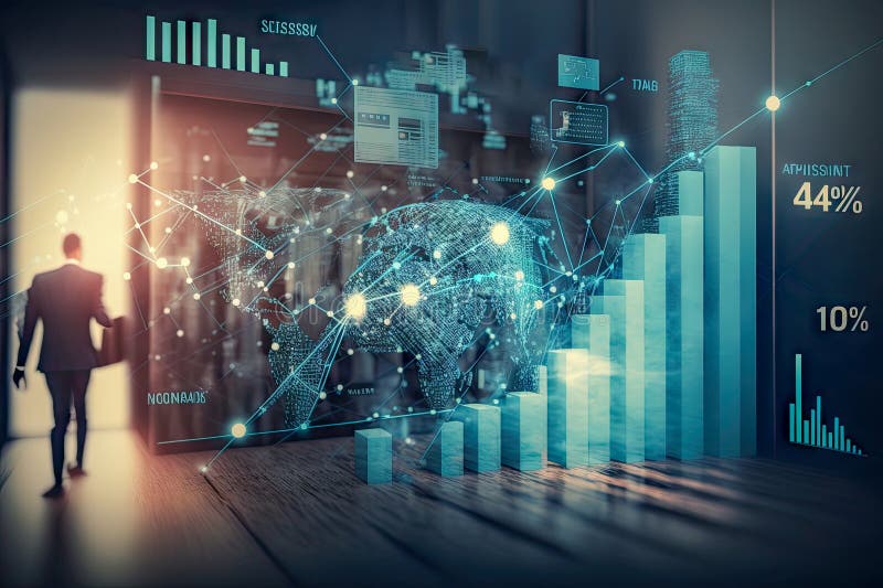 Concept of the Worldwide Business, People on the Global Map Background ...