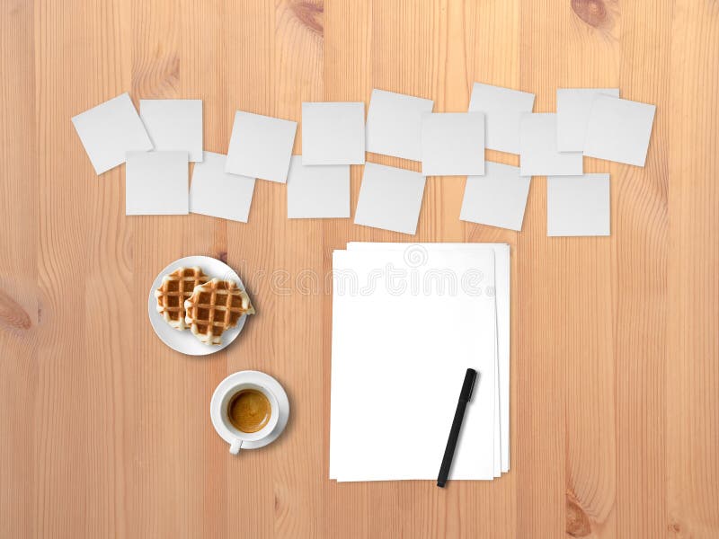 Concept of Writing with Many Notes of Ideas. Stock Image - Image of ...