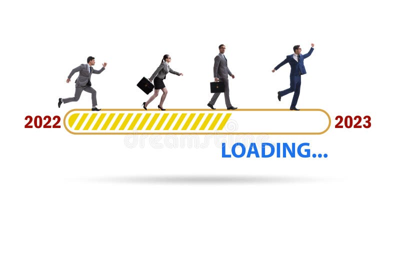 Concept of the Year 2023 Loading with Progress Bar Stock Photo - Image ...