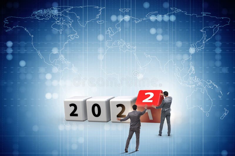 Concept of Year 2021 Turning To 2022 Stock Photo - Image of countdown ...