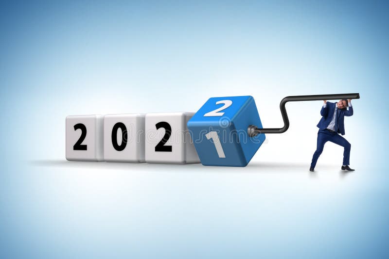 Concept of Year 2021 Turning To 2022 Stock Image - Image of forecast ...