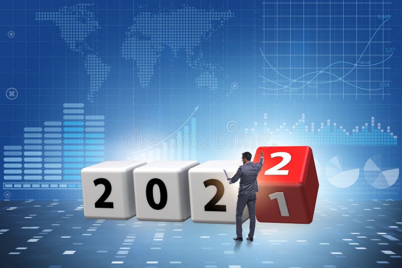 Concept of Year 2021 Turning To 2022 Stock Photo - Image of year ...