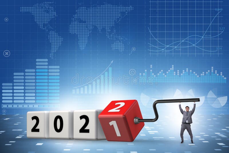 Concept of Year 2021 Turning To 2022 Stock Photo - Image of change ...