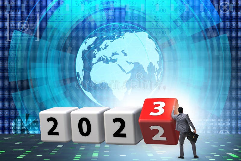 Concept of the Year 2022 Turning To 2023 Stock Image - Image of ...