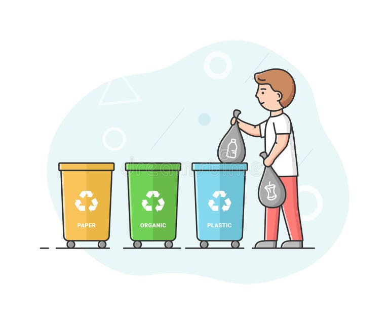 Dustbin Put Waste Stock Illustrations – 121 Dustbin Put Waste Stock ...