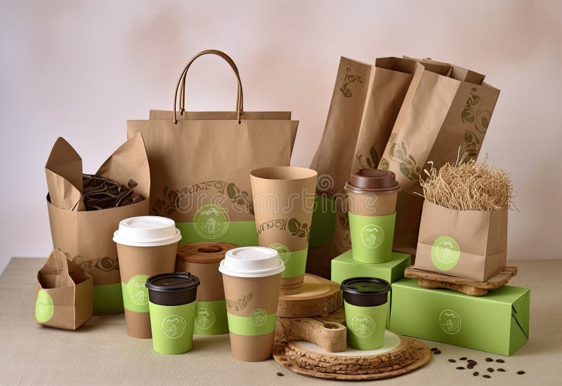Biodegradable Packaging Concept Stock Illustrations – 843 Biodegradable ...