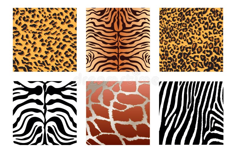 Animal Skin Printable Seamless Patterns Stock Vector - Illustration of ...