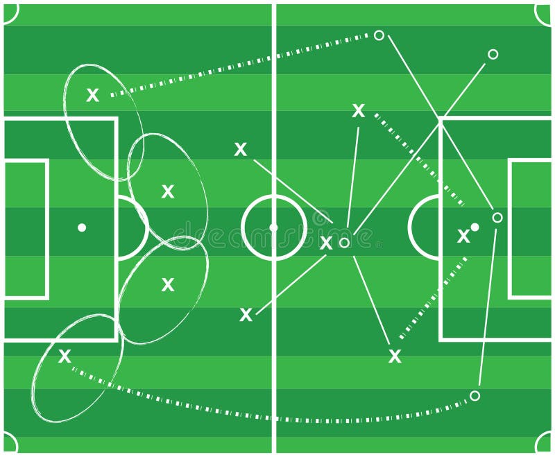 La tactique du football illustration de vecteur. Illustration du joueur ...