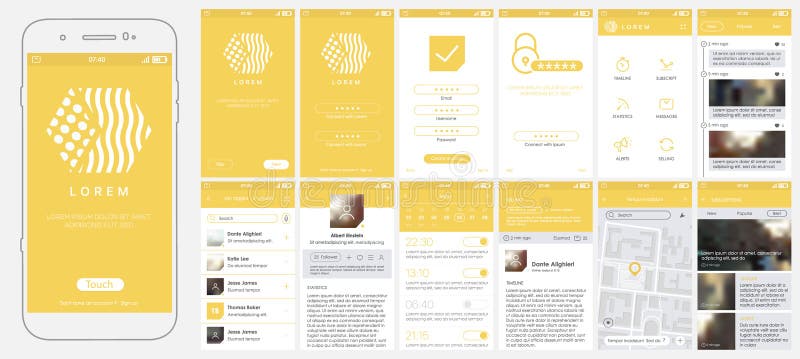 Conception D'APP Mobile, UI, UX, GUI Illustration de Vecteur ...