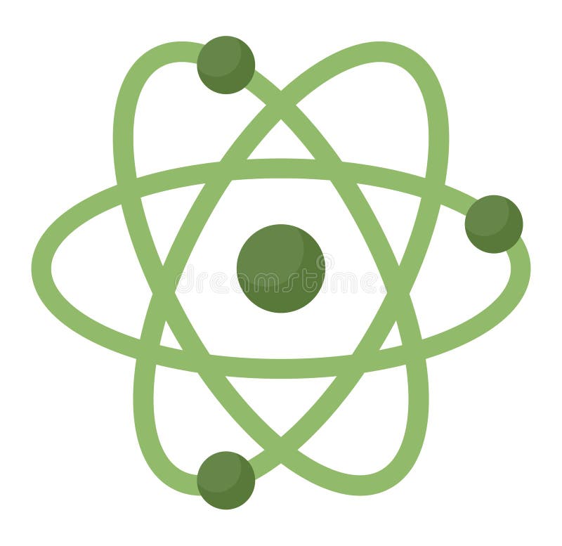 Atome sur fond blanc illustration de vecteur. Illustration du neutrons ...