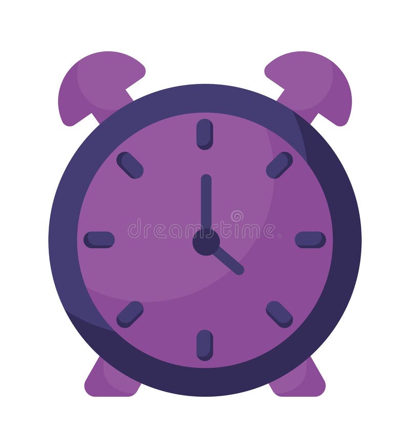 Conception D'horloge Violette Illustration de Vecteur - Illustration of ...