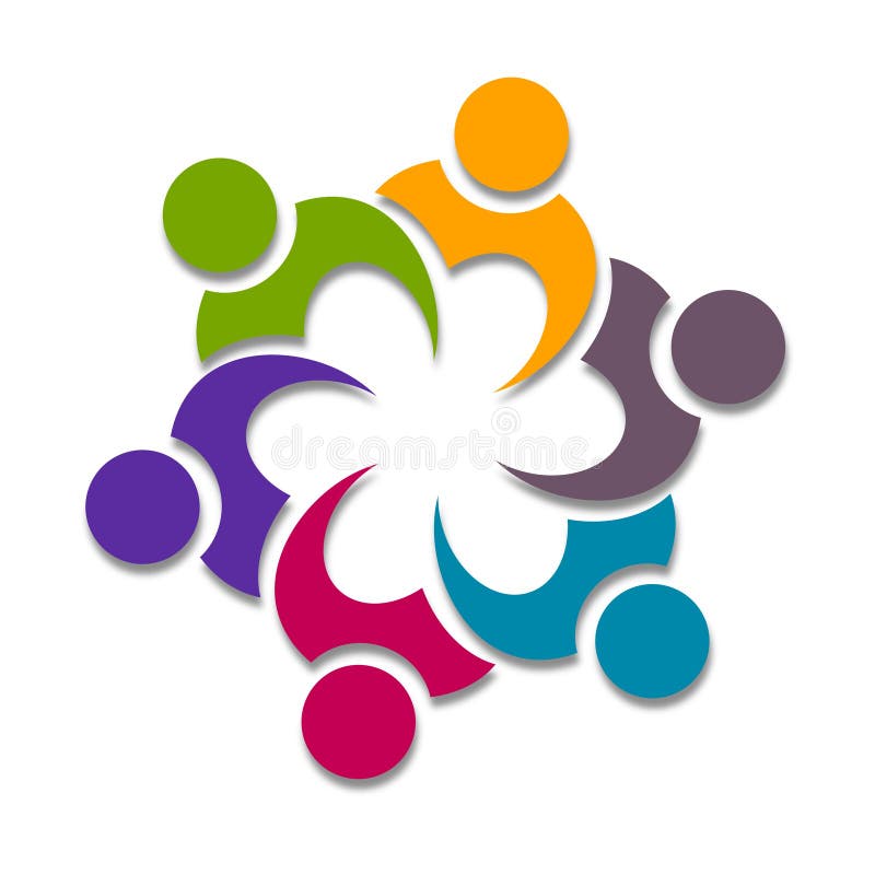 Conception Colorée D'icône De Travail D'équipe Ou D'unité Illustration ...