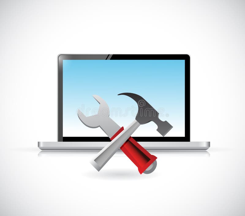 Conception D'illustration D'outils Informatiques Et De Connexion ...