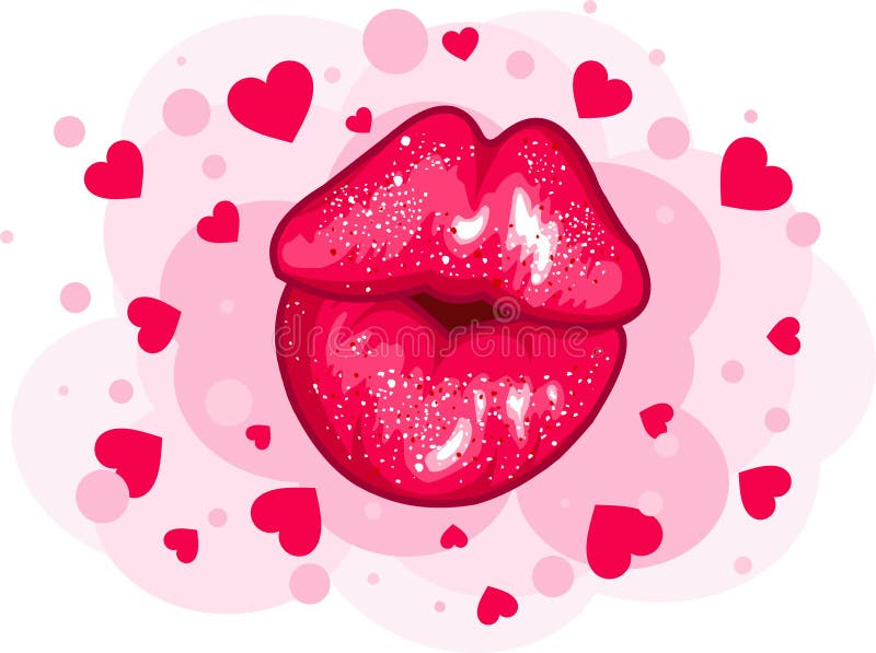 Conception De Baiser Damour Illustration De Vecteur Illustration Du