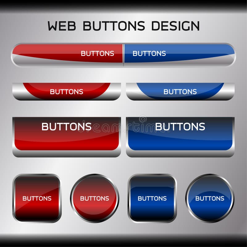Conception De Boutons De Web Illustration de Vecteur - Illustration du ...