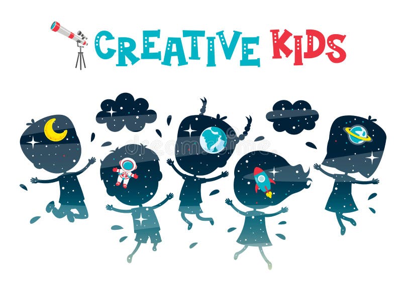 Conception De L'avant-projet Avec La Silhouette D'enfants Illustration ...