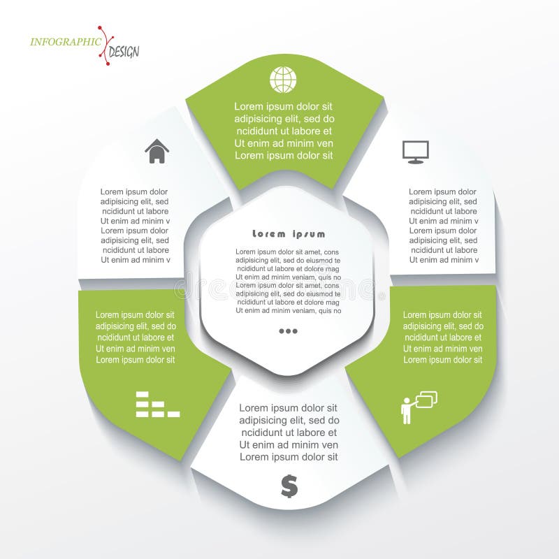 Conception De L'avant-projet D'affaires Avec Six Segments Illustration ...
