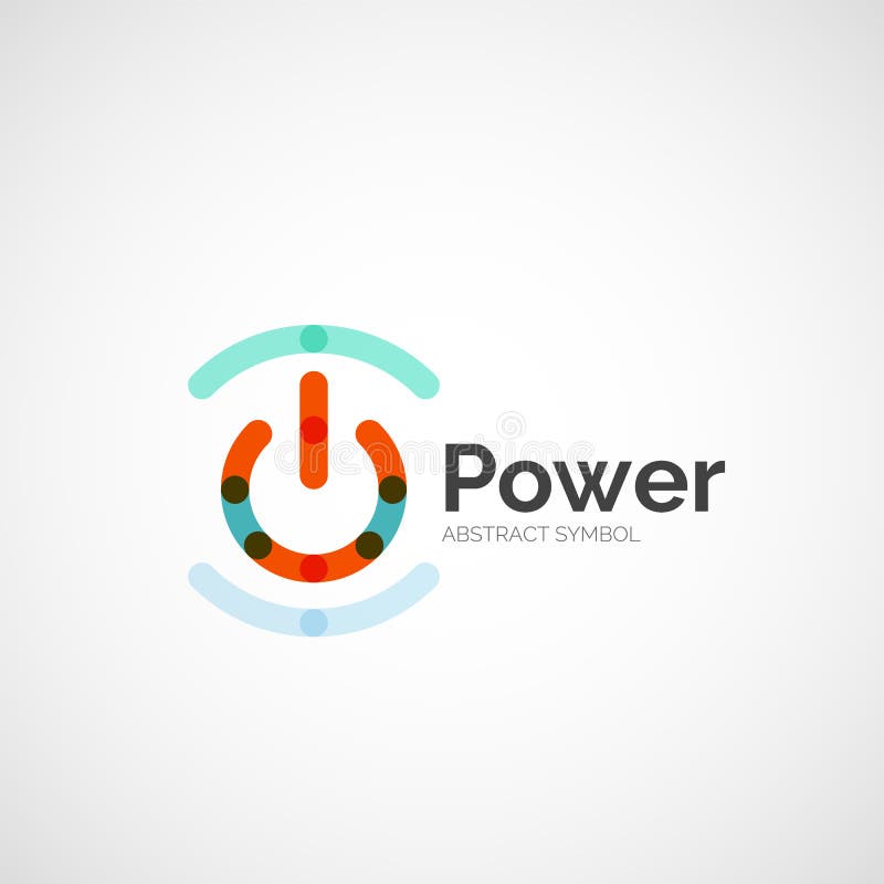Conception De Logo De Bouton De Puissance Illustration de Vecteur ...