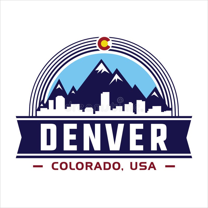 Logo De Denver Colorado Vecteur Et Illustration Conception Noire Et ...