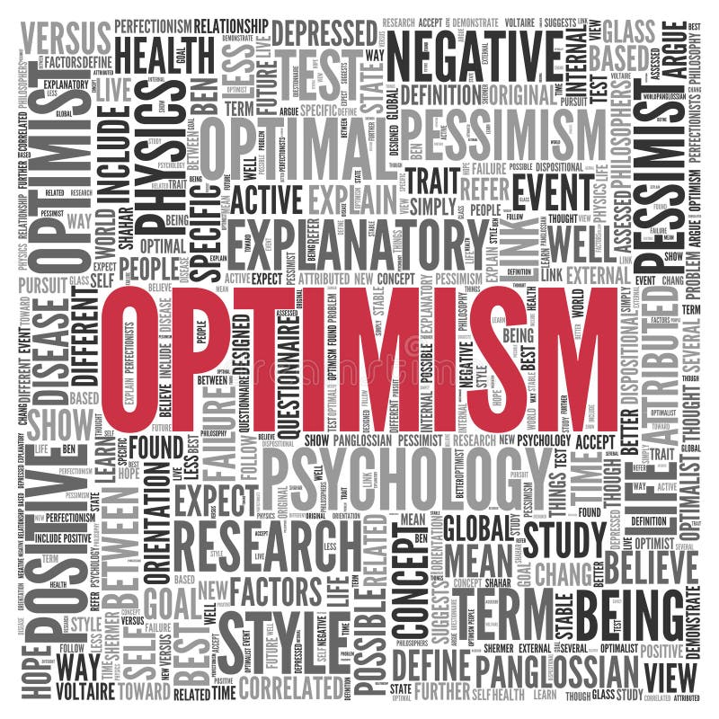 Conception De Nuage De Tags De Word De Concept D'OPTIMISME Illustration ...