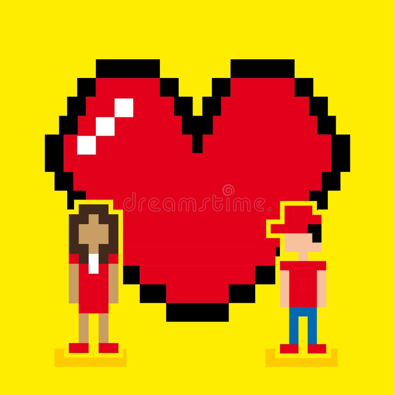 Conception De Pixel D'amour Illustration de Vecteur - Illustration du ...