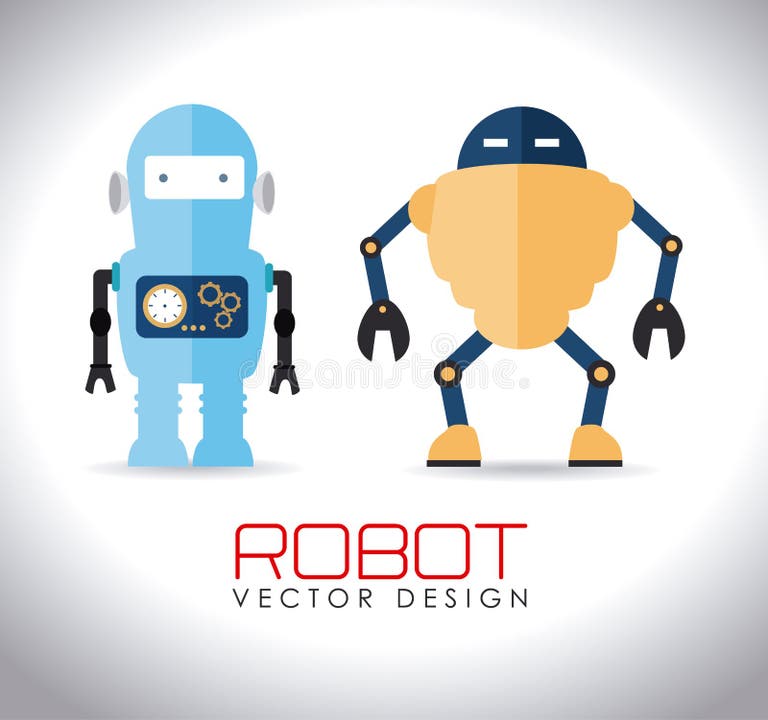 Conception de robot illustration de vecteur. Illustration du ...
