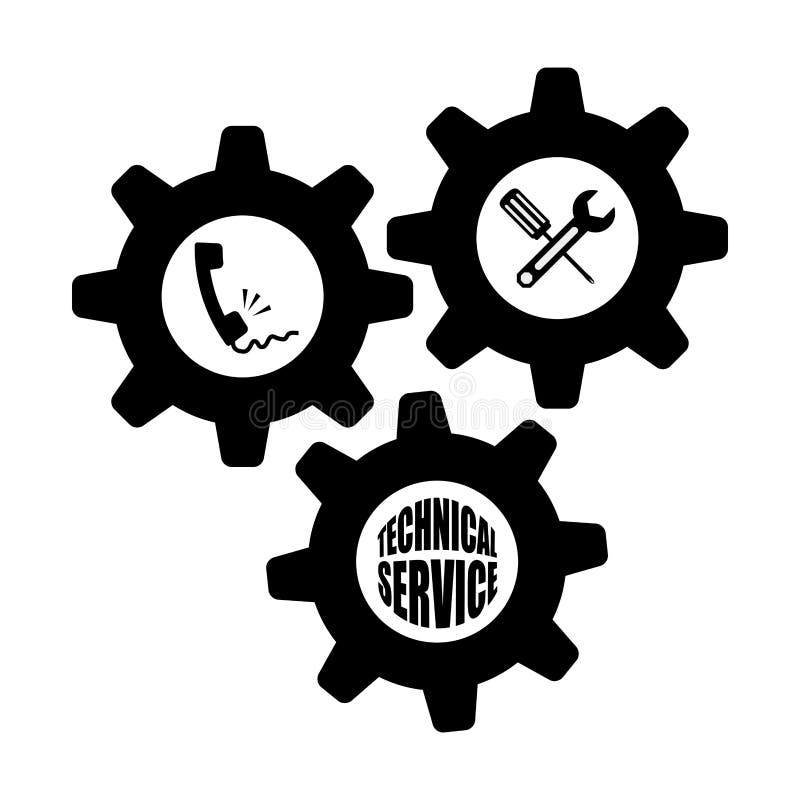 Conception De Service Technique Illustration de Vecteur - Illustration ...