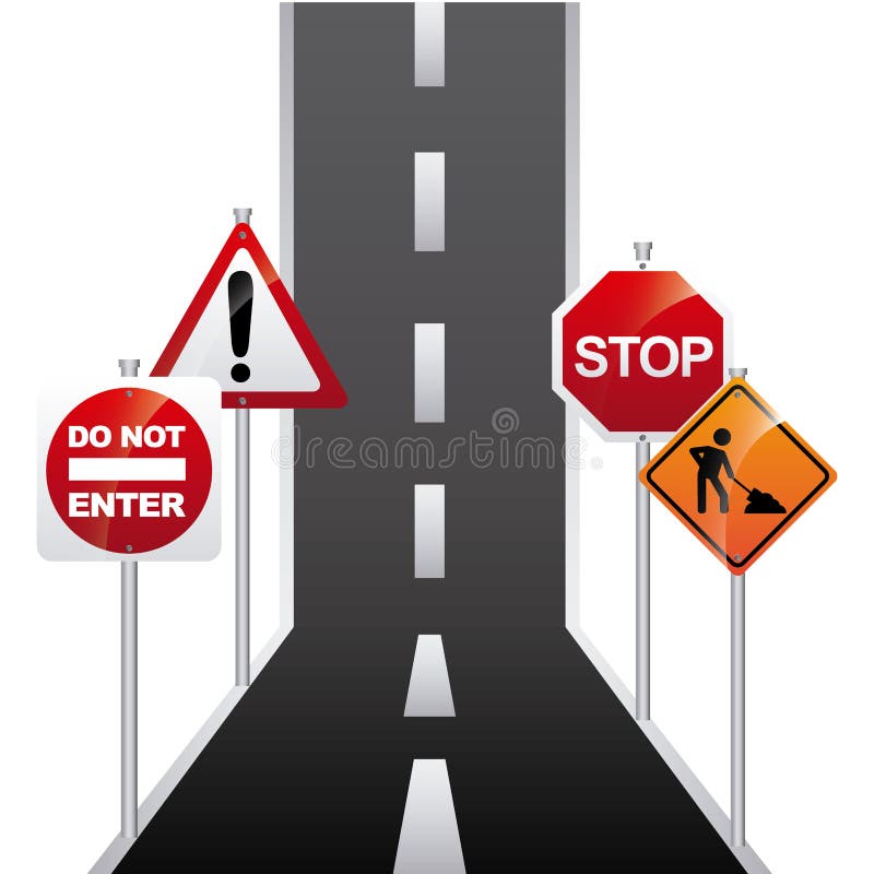 Conception De Signal De Route Illustration de Vecteur - Illustration du ...