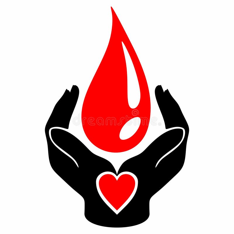 Logo de don du sang illustration de vecteur. Illustration du baisse ...