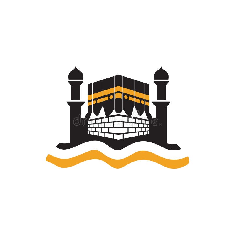 Conception Du Logo Du Hadj Islamique Kabah Illustration de Vecteur ...