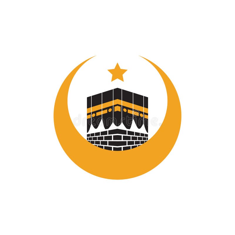 Conception Du Logo Du Hadj Islamique Kabah Illustration de Vecteur ...