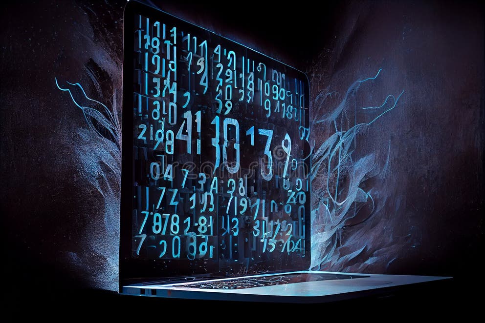 Conception of a Hacked Laptop during an Attack Stock Illustration ...