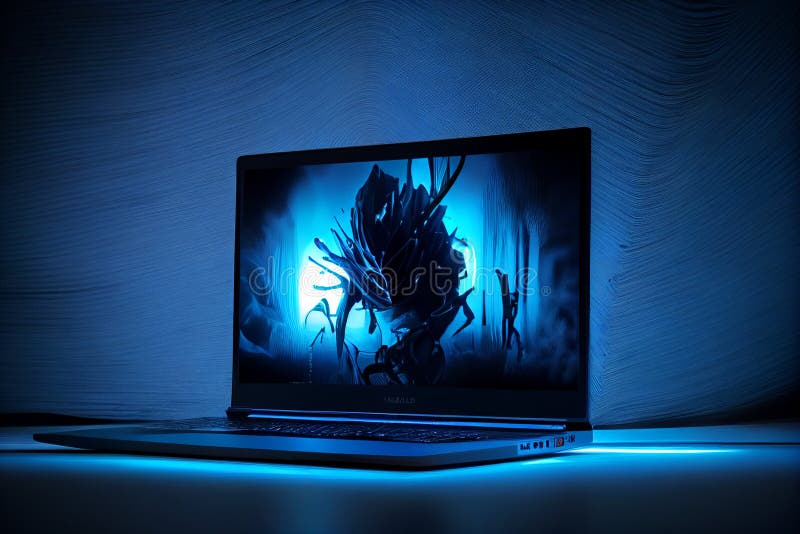 Conception of a Hacked Laptop during an Attack Stock Illustration ...