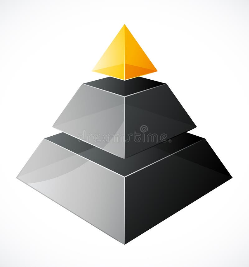 Dessin Au Trait Vue De Face De Construction De Conception De Pyramide ...