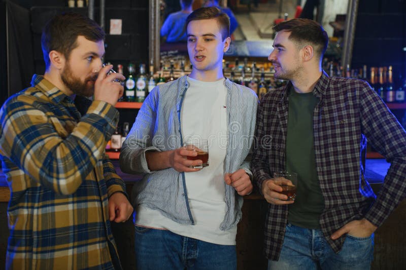 Conception of Nightlife. People Have Fun in the Club. with Alcohol in ...