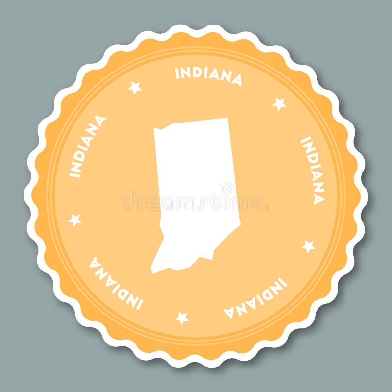 Autocollant Indiana Symbole Du Pointeur Du Panneau Indiana Illustration ...
