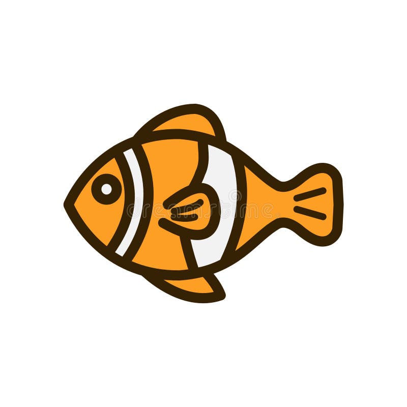 Conception Plate De Poissons De Clown De Bande Dessinée 2D Illustration ...