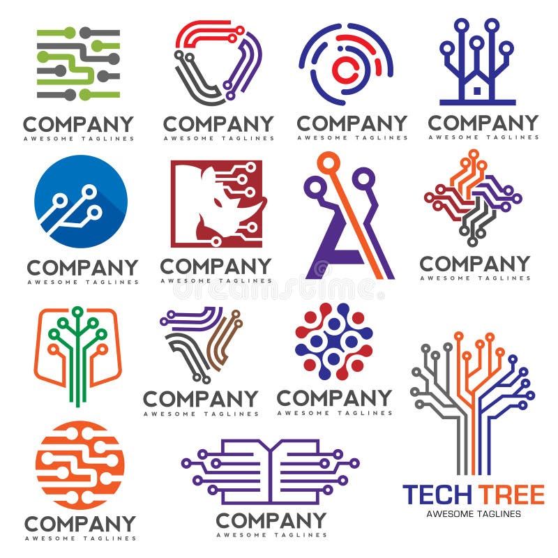 Éléments De Technologie De Circuit De Conception De Logo De L ...