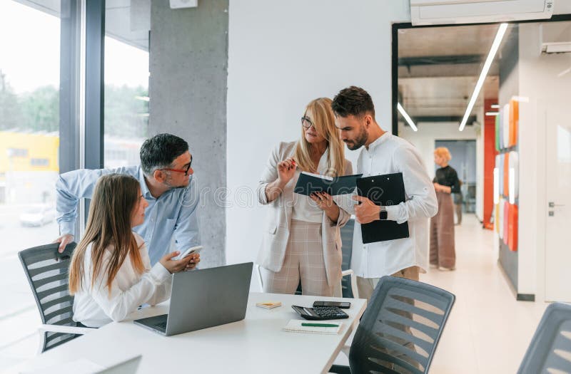 Conception of Unity and Teamwork. Group of Professional Business People ...