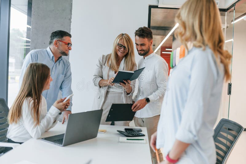 Conception of Unity and Teamwork. Group of Professional Business People ...