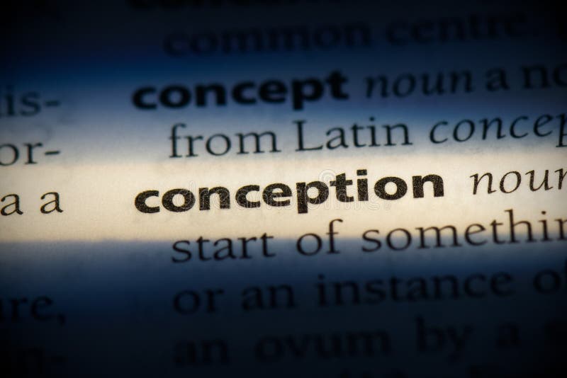 Conception stock image. Image of closeup, text, focus - 161391945