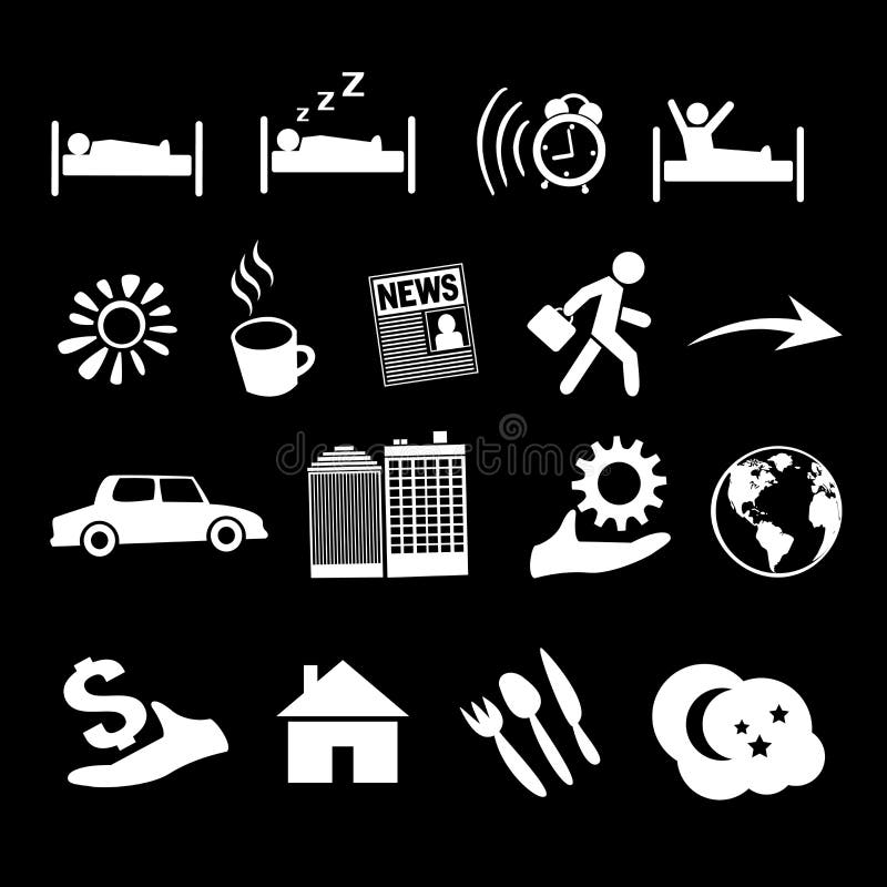 Concepto Aislado Vector De Iconos De La Vida Humana Ilustración del ...