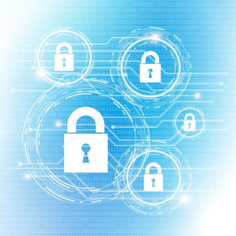 Concepto Cibernético De La Seguridad Stock de ilustración - Ilustración ...