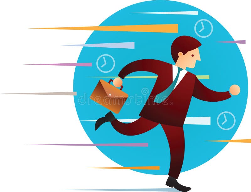 Concepto - Corriendo En Prisa Ilustración del Vector - Ilustración de ...