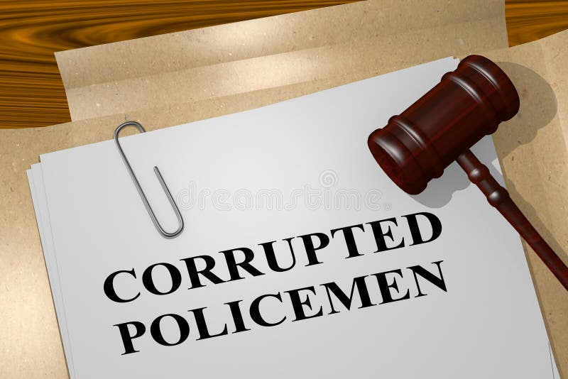 Concepto CORROMPIDO De Los POLICÍAS Stock de ilustración - Ilustración ...