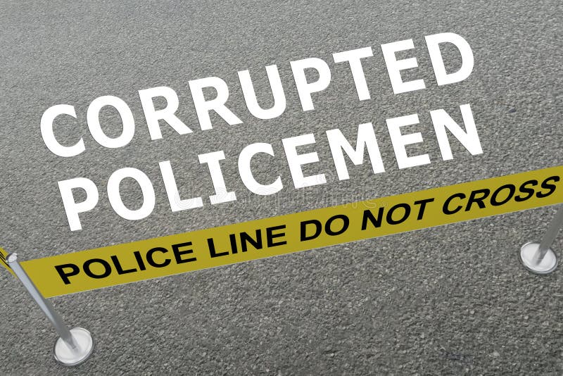 Concepto CORROMPIDO De Los POLICÍAS Stock de ilustración - Ilustración ...