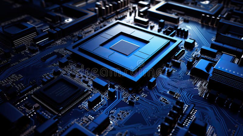 Concepto Cpu De Procesadores De Computadora Centrales. Chip Digital De ...