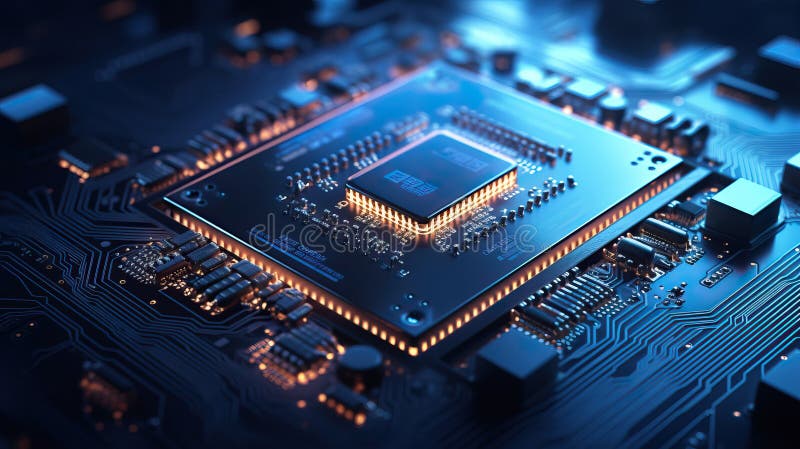 Concepto Cpu De Procesadores De Computadora Centrales. Chip Digital De ...